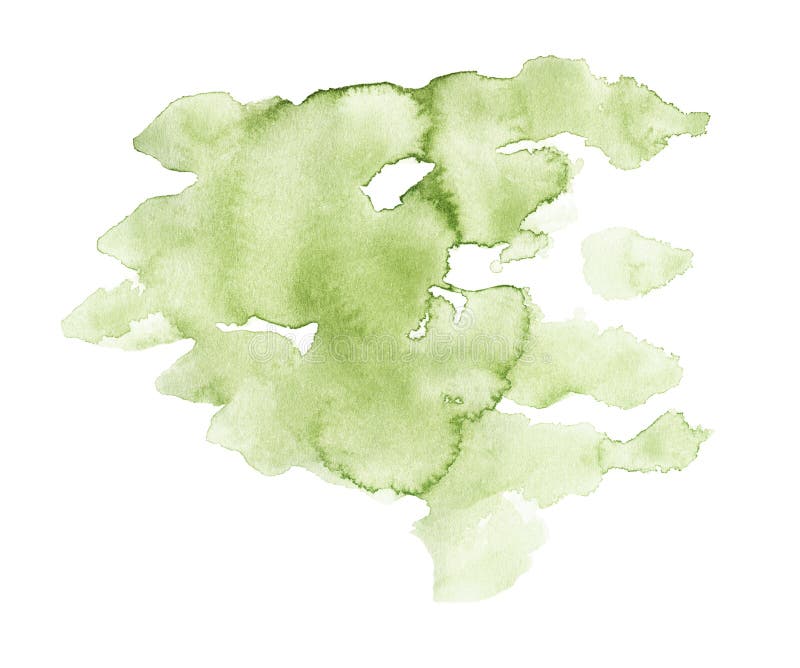 Acuarela Verde Acuosa Splat Stock de ilustración - Ilustración de ...