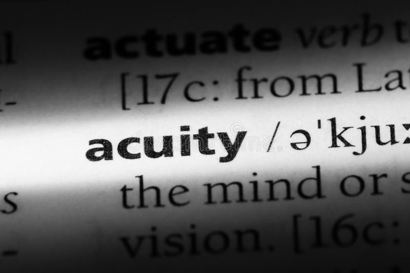 Acuity stock image. Image of word, printed, definition - 114408219