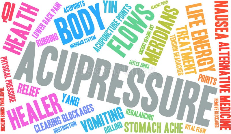Acupressure word cloud stock vector. Illustration of acupuncture ...
