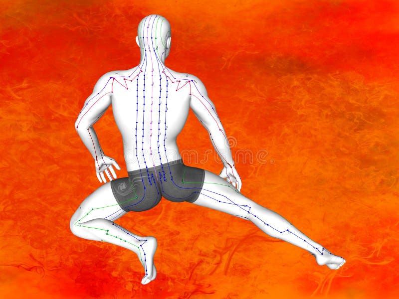 Acupuncture model stock illustration. Illustration of points - 86960313