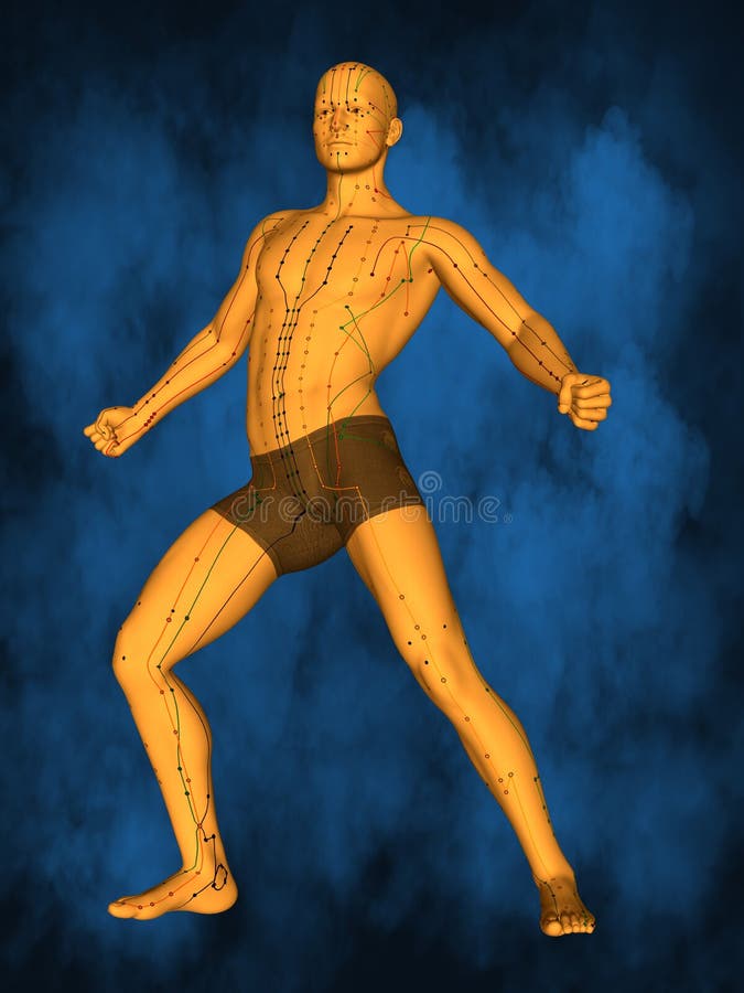 Acupuncture Model M-POSE M4ay-06-10, 3D Model Stock Illustration ...