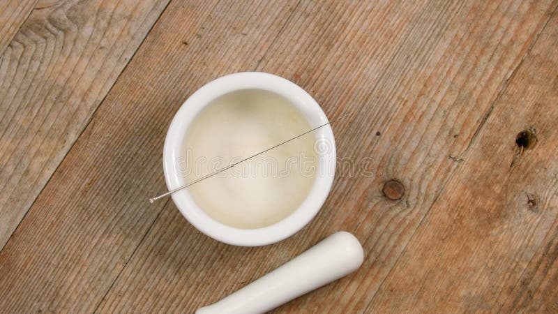 Acupuncture Needle on Acupuncture Model on Turn Table Stock Video ...