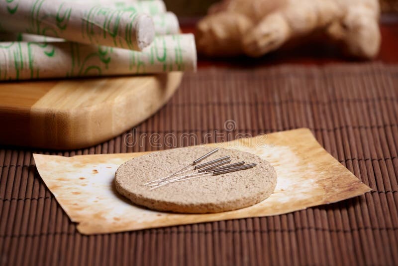Moxibustion Acupuncture Technique Stock Image - Image of back, moxa ...