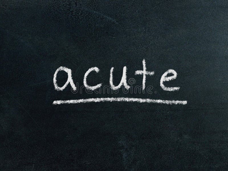 Acute concept word stock photo. Image of concept, chalkboard - 316598832