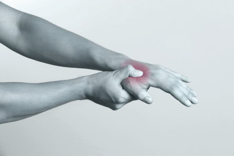 Acute pain in a man hand stock photo. Image of healthy - 41993654