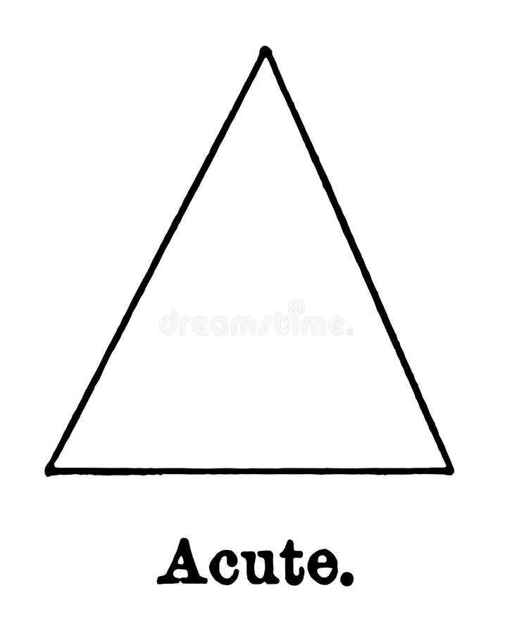 Acute Triangle Vintage Illustration Stock Vector - Illustration of ...