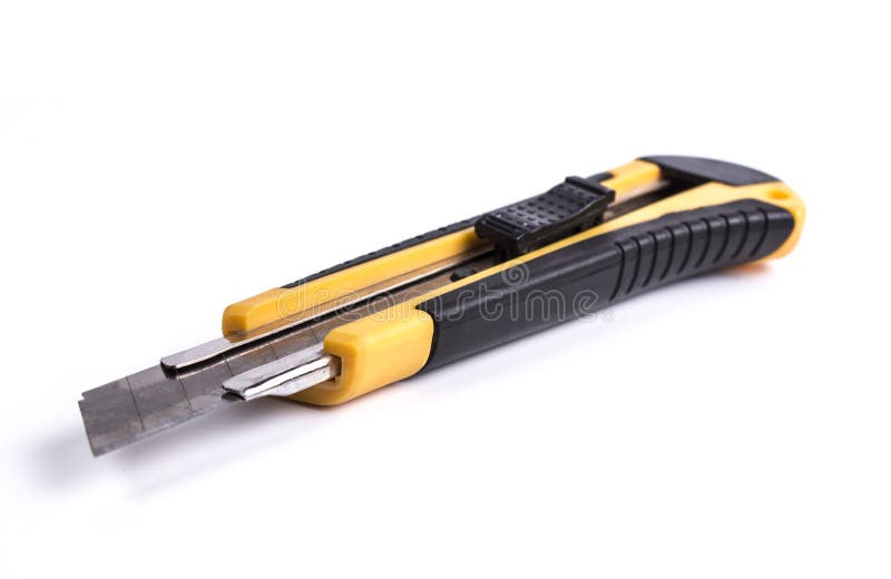 Acute Yellow Paper Cutter Isolated on White Background Stock Image ...