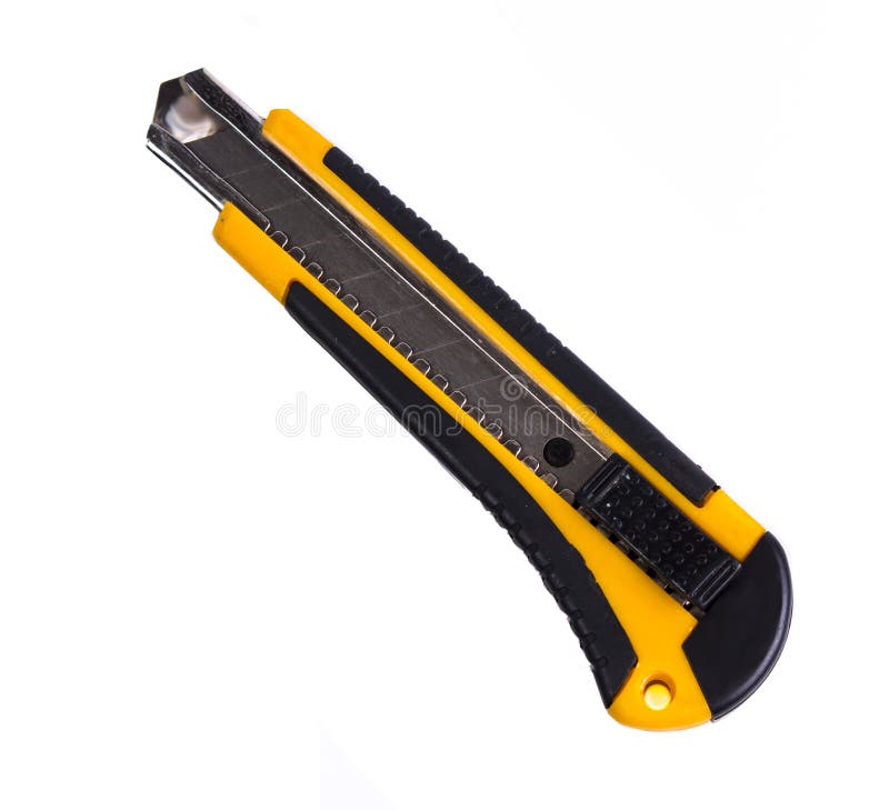 Acute Yellow Paper Cutter Isolated on White Background Stock Image ...