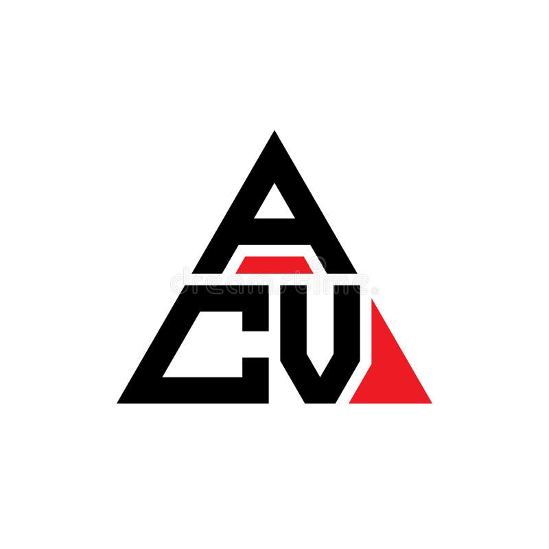 ACV Triangle Letter Logo Design with Triangle Shape. ACV Triangle Logo ...
