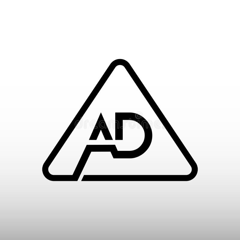 AD Triangle Creative Modern Business Typography Vector Template . Stock ...