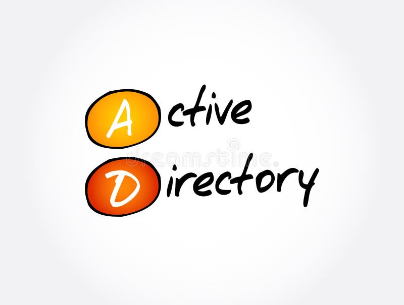 Active Directory Icon on White Stock Vector - Illustration of internet ...