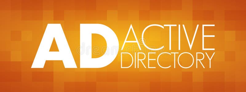 AD - Active Directory Acronym Stock Illustration - Illustration of ...