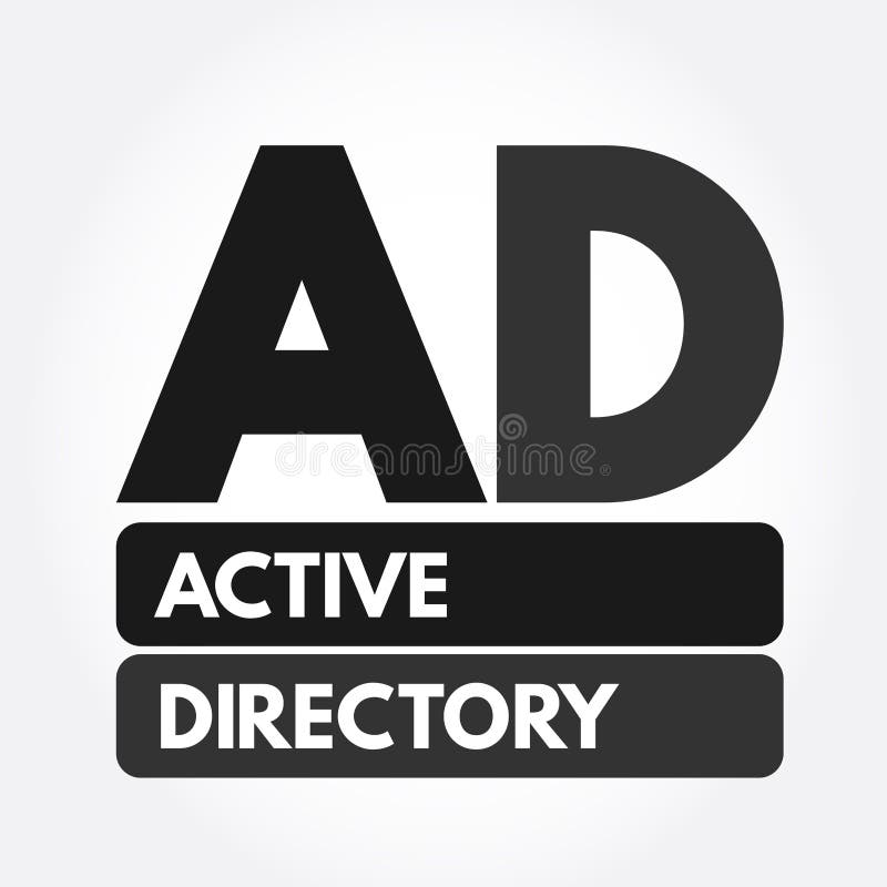 Ad Active Directory Acronym Technology Concept Background Stock Photos ...