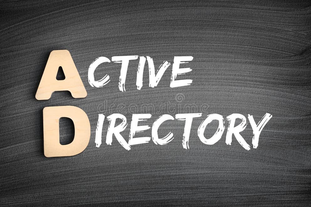 AD - Active Directory Acronym, Technology Concept on Blackboard Stock ...