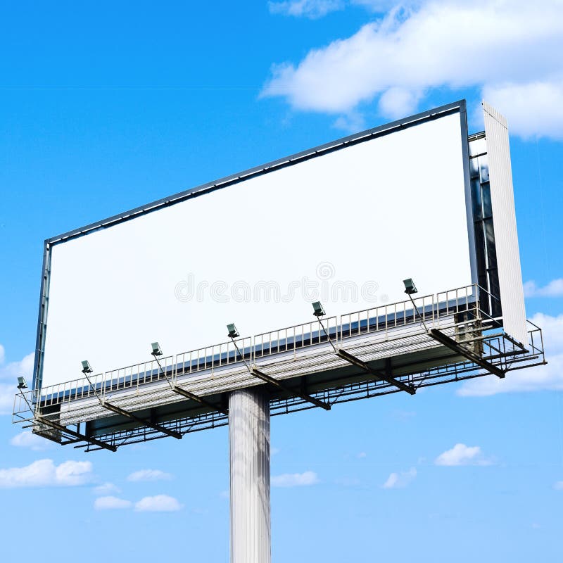Empty billboard isolated stock image. Image of large - 17783243