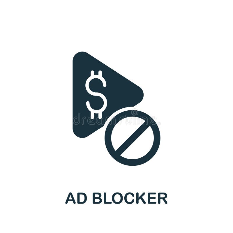 Ad Blocker Icon. Simple Element from Content Marketing Collection ...
