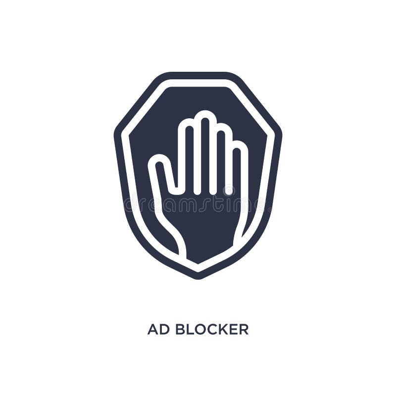Ad Blocker Icon. Trendy Ad Blocker Logo Concept on White Background ...