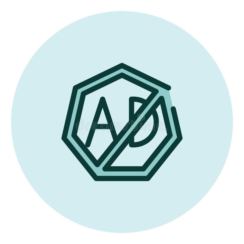 AD blocker, icon stock vector. Illustration of attention - 259397430