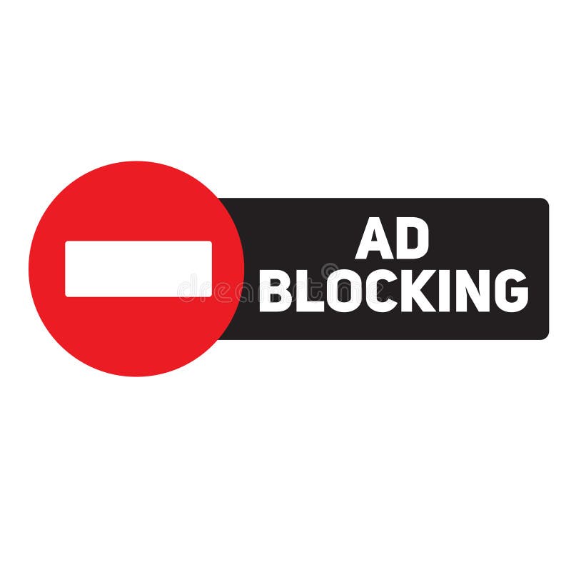 Ad Blocking Advertising Sticker Stock Vector - Illustration of label ...