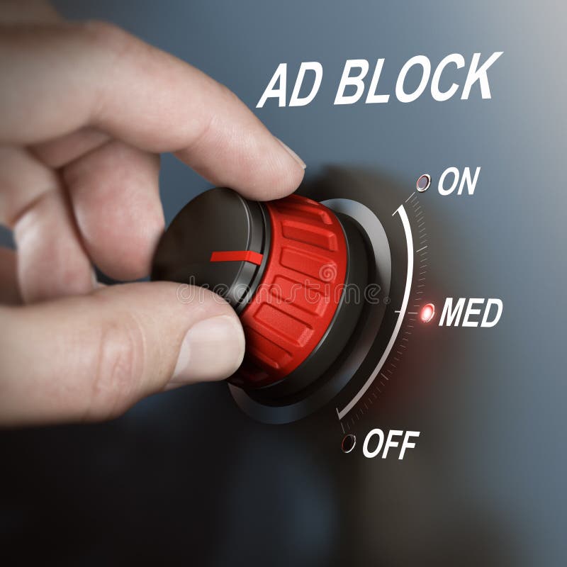 Ad Bloking, Content Filtering Stock Illustration - Illustration of ...