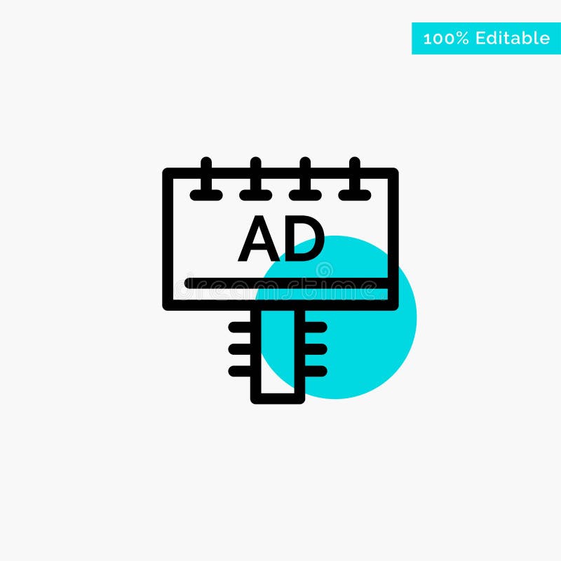 Ad, Board, Advertising, Signboard Turquoise Highlight Circle Point ...