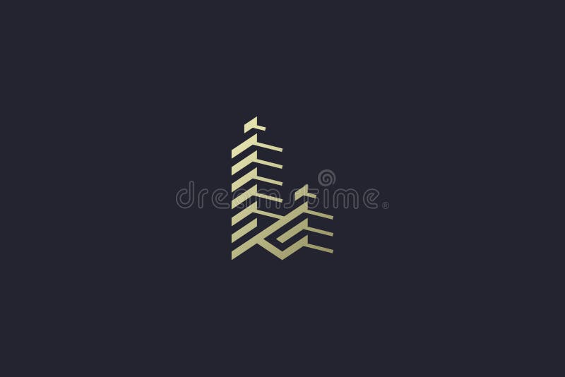 Luxury Gold Building Logo stock vector. Illustration of landscape ...