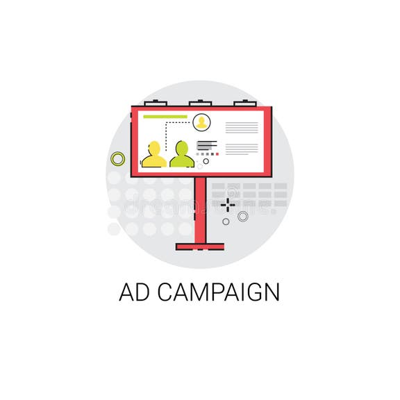 Ad Campaign Content Marketing Optimization Icon Stock Vector ...
