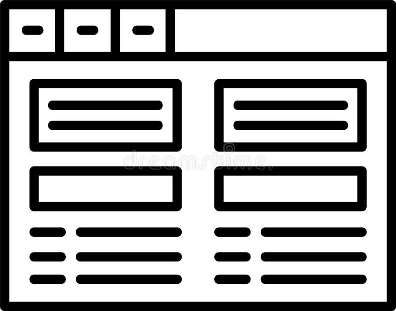 Ad Copy Outline Vector Icon Stock Vector - Illustration of headline ...