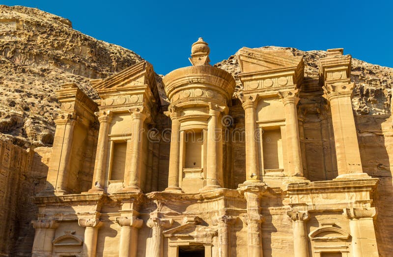 Ad Deir, the Monastery at Petra. UNESCO Heritage Site Stock Photo ...