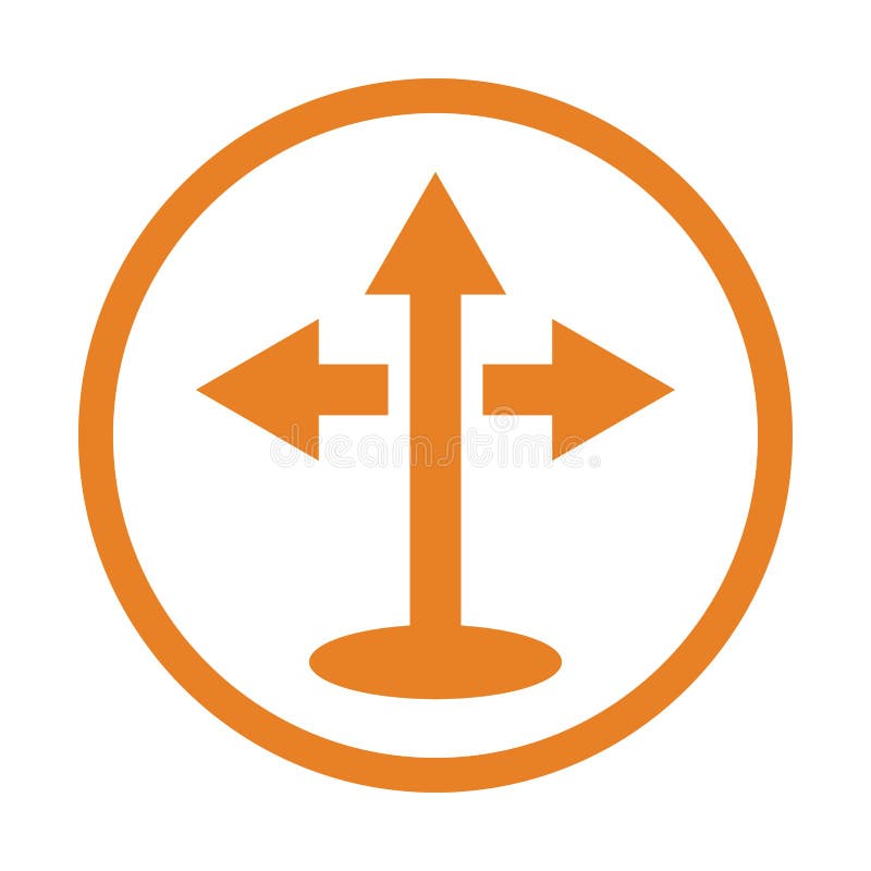 Ad, Direction Icon. Orange Color Vector EPS Stock Vector - Illustration ...