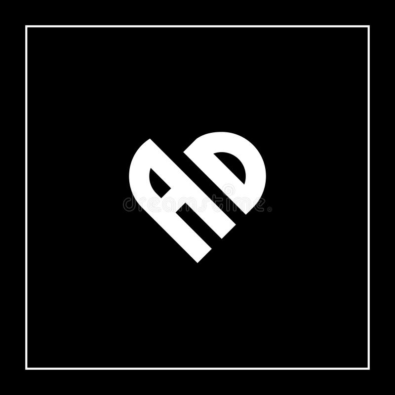 AD Heart Logo - Initial Letter Logo for Alphabet a and D Stock Vector ...