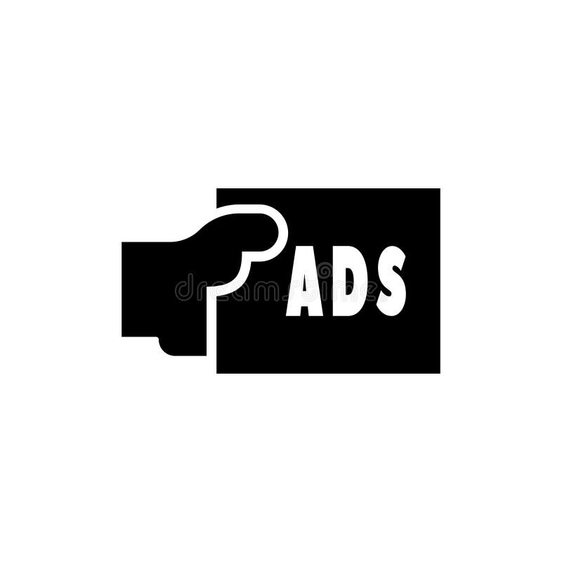 Ad icon. flat design stock vector. Illustration of marketing - 111518157