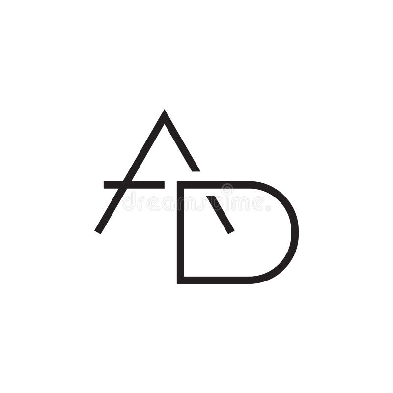 Ad Initial Letter Vector Logo Stock Vector - Illustration of creative ...