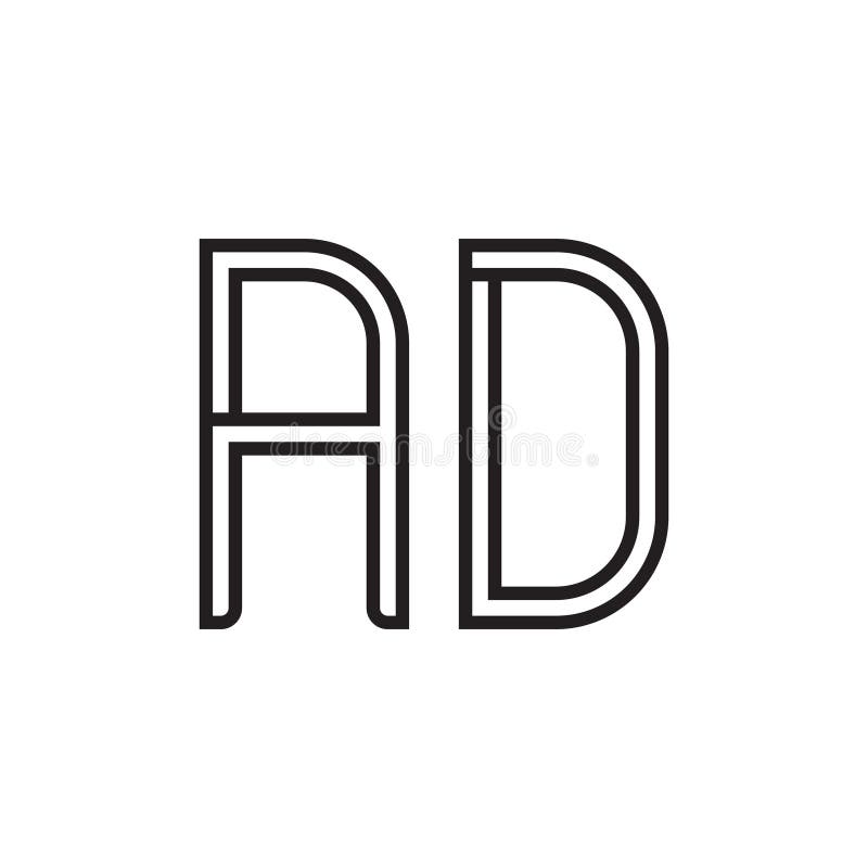 Ad Initial Letter Vector Logo Icon Stock Vector - Illustration of ...