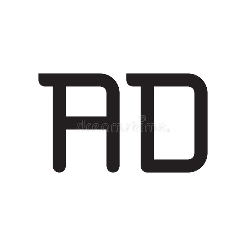 Ad Initial Letter Vector Logo Icon Stock Vector - Illustration of ...