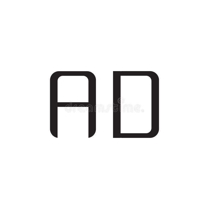 Ad Initial Letter Vector Logo Icon Stock Vector - Illustration of ...