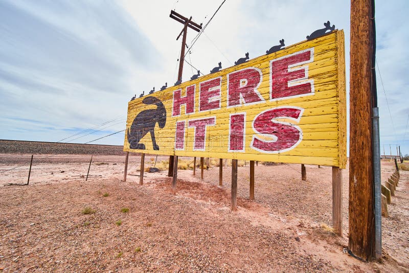 Ad for Jack Rabbit Trading Post on Route 66 that Reads Here it is Stock ...
