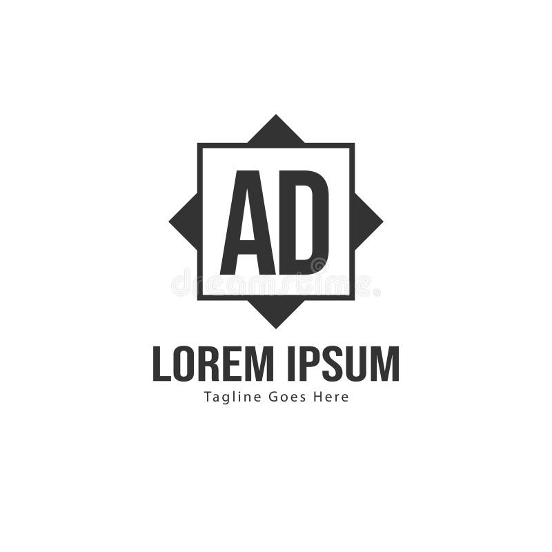 AD Letter Logo Design. Creative Modern AD Letters Icon Illustration ...
