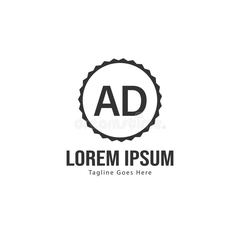 AD Letter Logo Design. Creative Modern AD Letters Icon Illustration ...