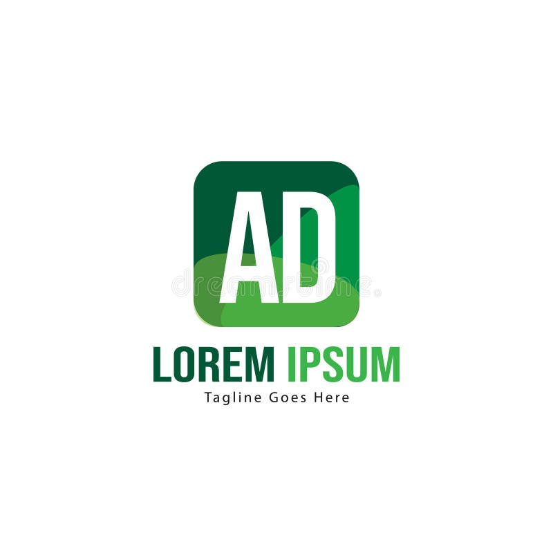 AD Letter Logo Design. Creative Modern AD Letters Icon Illustration ...