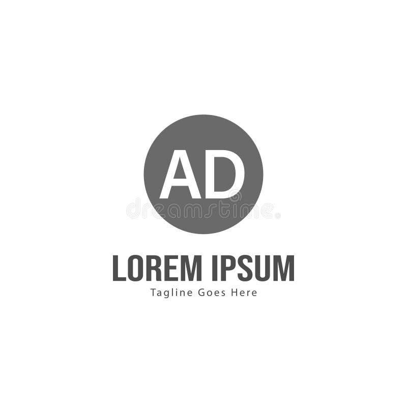 AD Letter Logo Design. Creative Modern AD Letters Icon Illustration ...