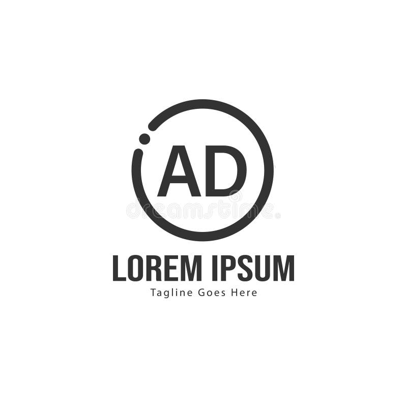 AD Letter Logo Design. Creative Modern AD Letters Icon Illustration ...