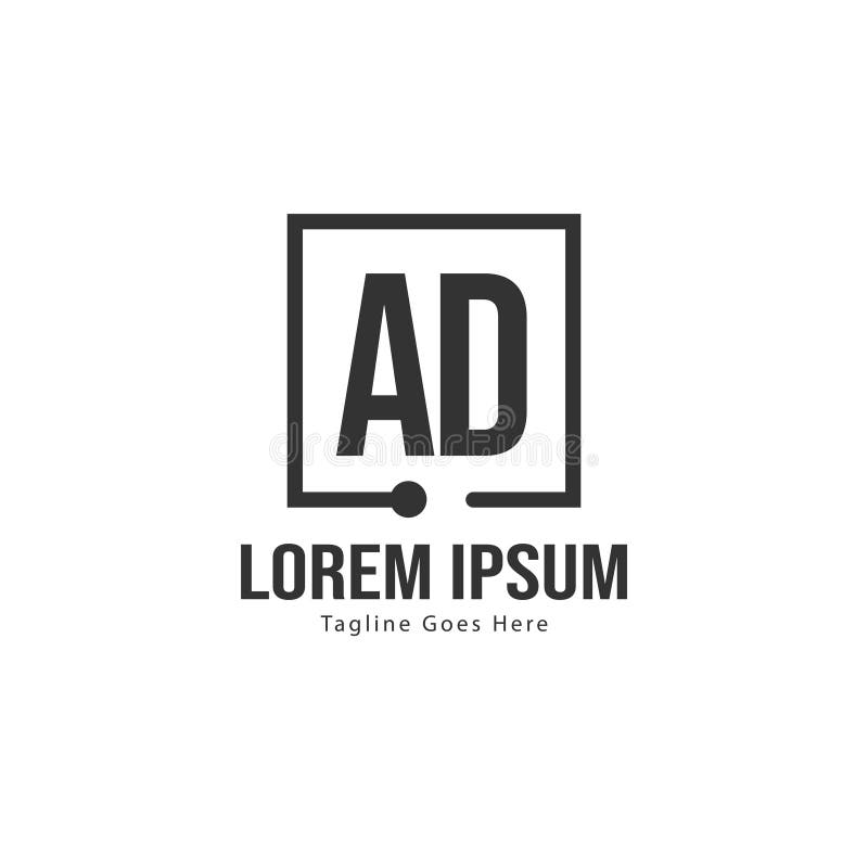 AD Letter Logo Design. Creative Modern AD Letters Icon Illustration ...