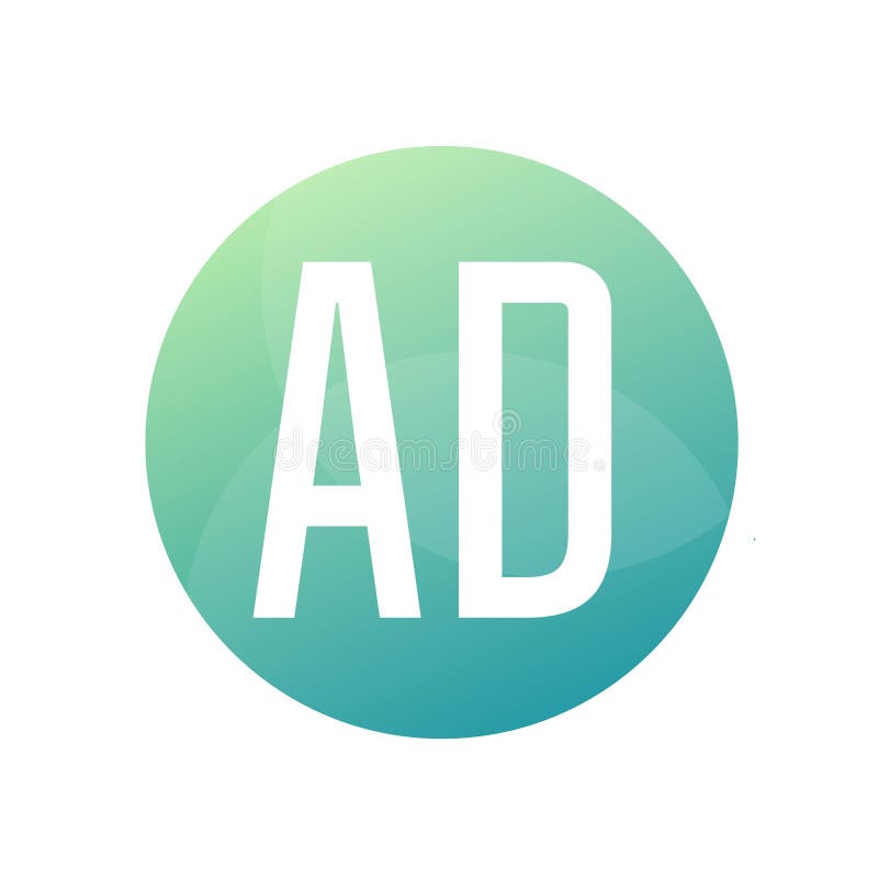 AD Letter Logo Design with Simple Style Stock Vector - Illustration of ...