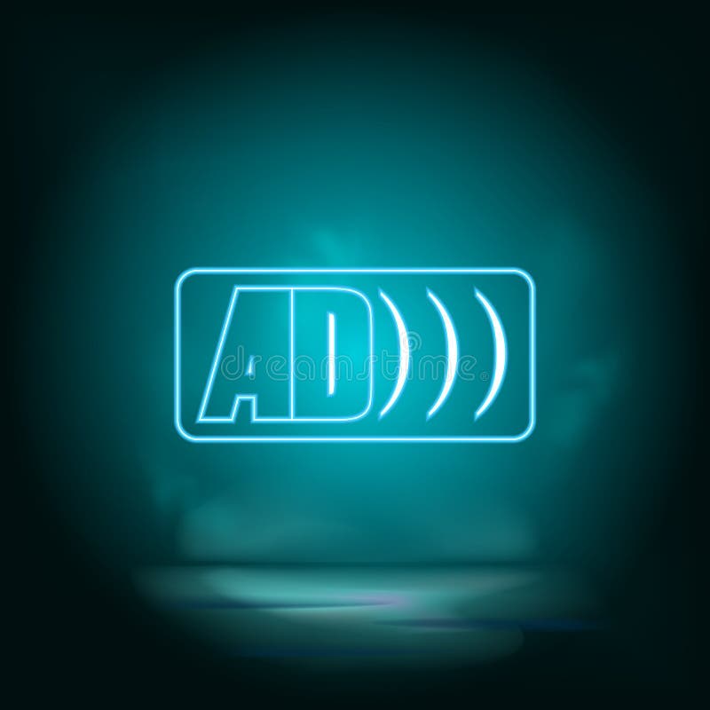 Ad Logo Blue Neon Icon. Simple Element Illustration from Map and ...