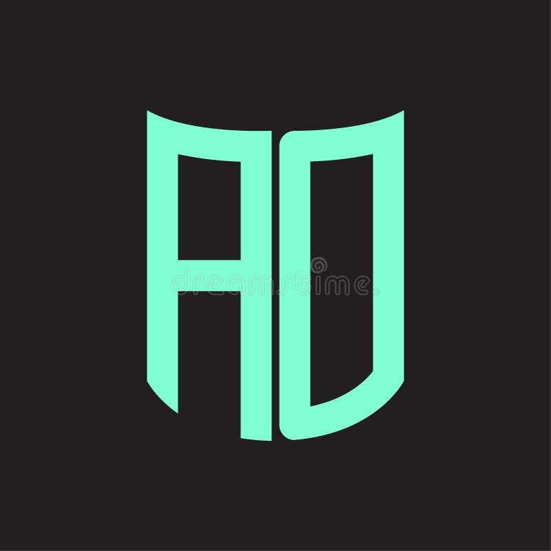 AD Logo Monogram with Ribbon Style Design Template Stock Vector ...