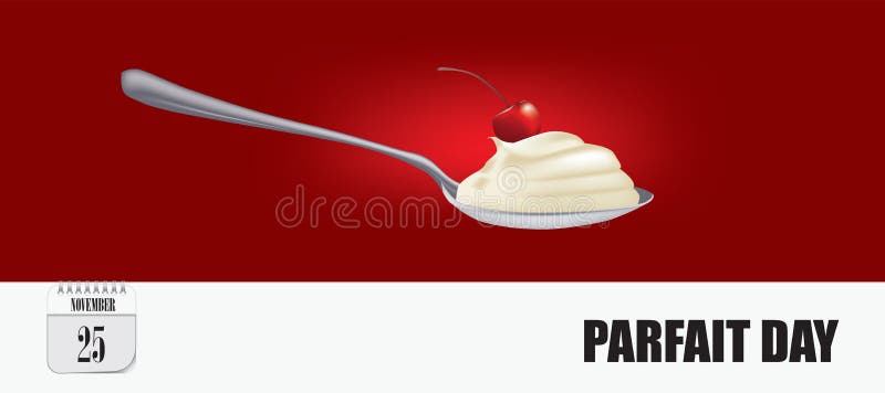 Ad for Parfait Day stock vector. Illustration of organizer - 201952422