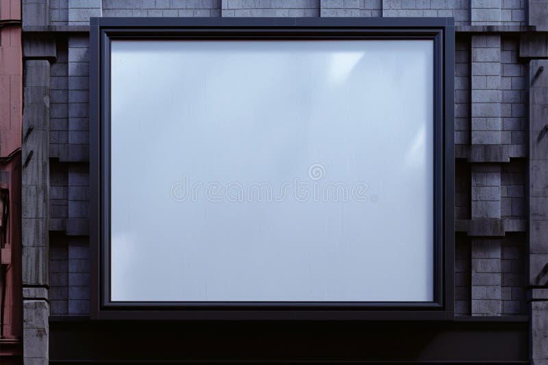 Ad Showcase Modern Blank Store Sign for Creative Advertising Concepts ...