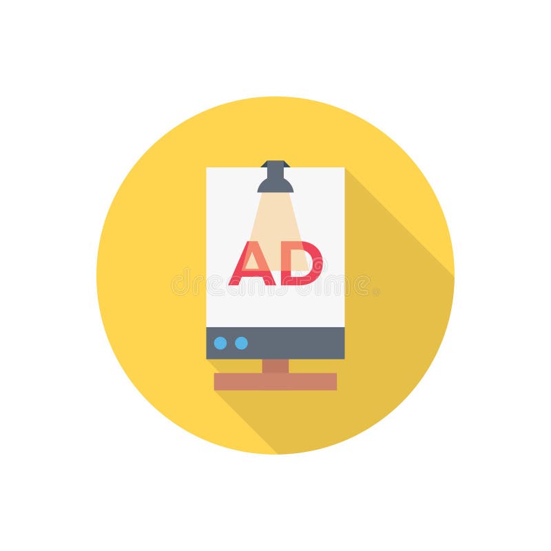 Ad vector color flat icon stock vector. Illustration of color - 196490156