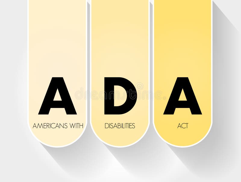 ADA - Americans with Disabilities Act Acronym, Concept Background Stock ...